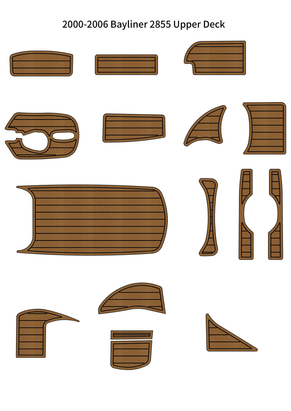 2000-2006 Bayliner 2855 EVA Boat Flooring | Custom Non-Slip Deck Kit ...